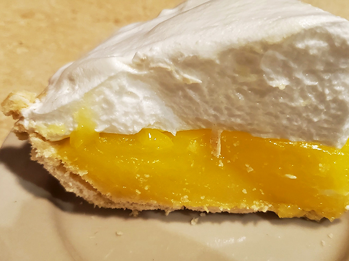 The legendary lemon meringue pie &ndash; that perfect balance of tangy filling and sweet, pillowy meringue that makes conversation stop and eyes close involuntarily.