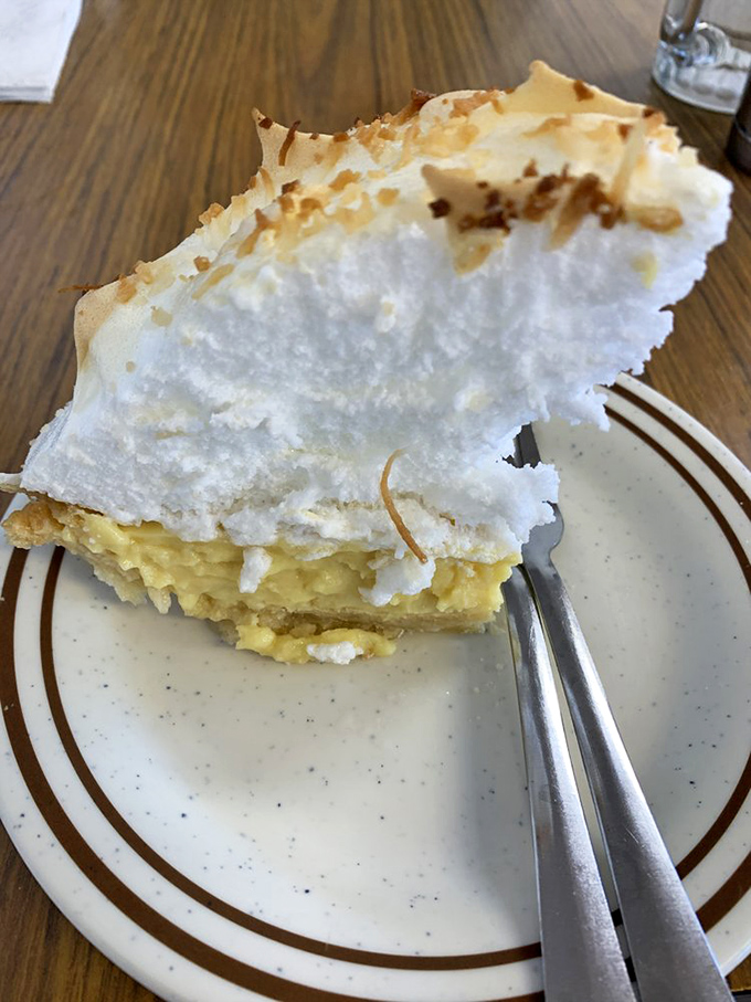 This slice of lemon meringue pie isn't just dessert&mdash;it's a fluffy, sweet cloud resting on sunshine. The kind of pie your grandmother would approve of.