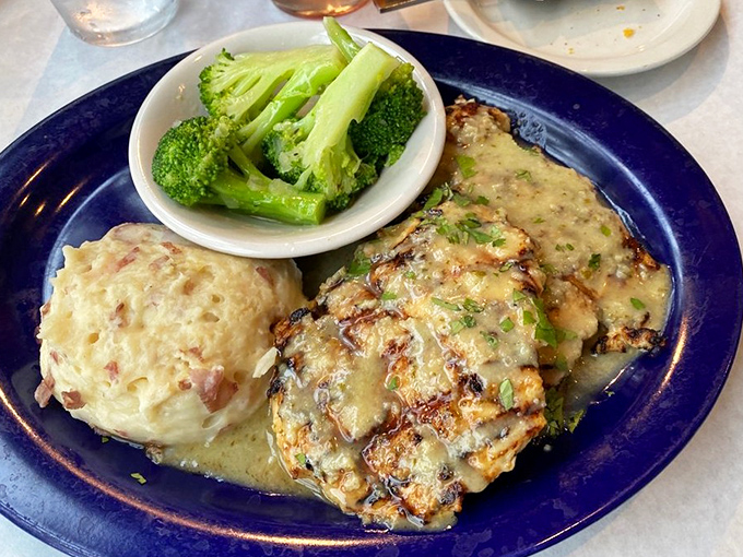 Succulent chicken bathed in a bright sauce with perfectly cooked vegetables &ndash; a plate that makes eating your greens feel like a reward.