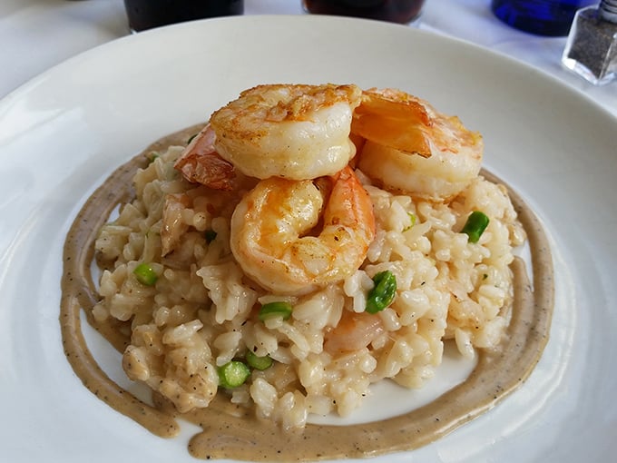 Risotto that achieved the impossible: upstaging perfectly cooked shrimp. Each grain of rice whispers, "You're welcome" with every creamy bite.