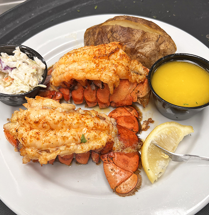 These lobster tails aren't just dinner&mdash;they're edible jewelry, perfectly bronzed and served with drawn butter that's practically liquid gold for seafood enthusiasts.