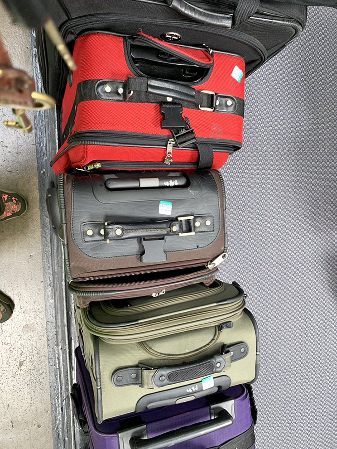 Luggage lineup ready for your next adventure. These well-traveled companions have stories to tell and miles yet to go.