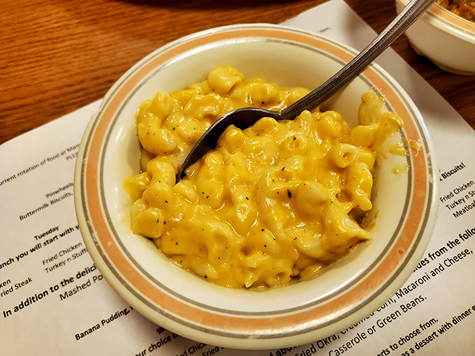 Mac and cheese that achieves the perfect cheese-pull-to-creaminess ratio. The kind that makes adults fight children for the last spoonful.