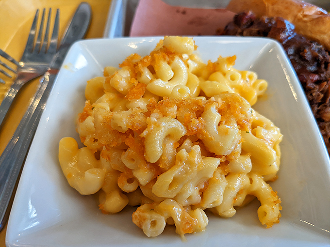 Mac and cheese that doesn't come from a blue box. This is the comfort food your inner child deserves after a long week adulting.