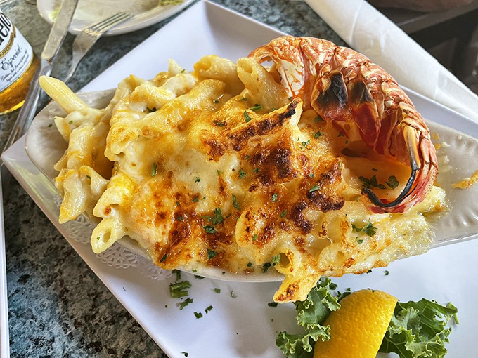 Mac and cheese with a lobster crown? This isn't just comfort food&mdash;it's comfort food that went to finishing school and came back fancy.