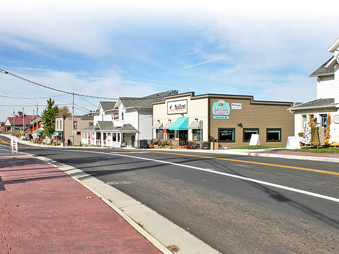 Berlin's main street showcases the town's careful balance between catering to visitors and maintaining authentic local culture.