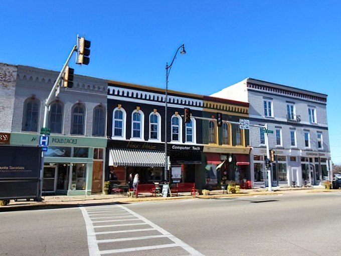 These colorful storefronts aren't just buildings; they're the economic backbone of small-town America, each one a chapter in Princeton's ongoing story.