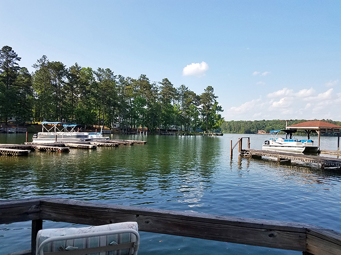 Boat docks stretch into Lake Martin's calm waters like fingers reaching for opportunity. Retirement dreams float easily in a place where leisure isn't just for weekends.
