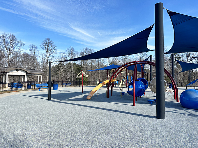 Mazeppa Park's playground proves retirement-friendly towns still know how to keep the grandkids entertained when they visit for the weekend.