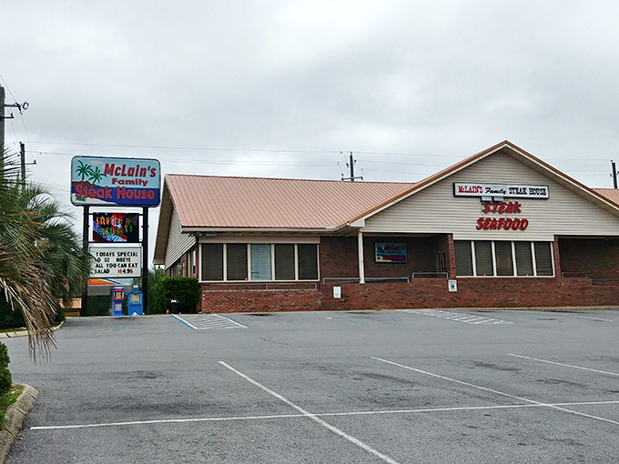 McLain's Family Steak House promises the kind of hearty, no-nonsense meals that make you want to loosen your belt before you even sit down.