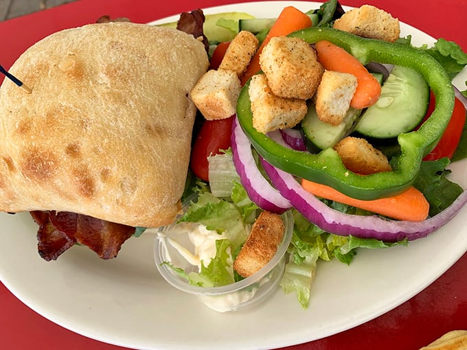 A sandwich and salad combo that proves healthy-adjacent eating doesn't require sacrificing flavor or leaving hungry.