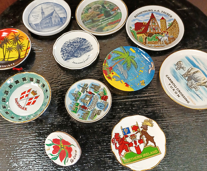 Tiny global ambassadors for your curio cabinet. Each miniature plate tells the story of someone's travels&mdash;now they can tell yours.