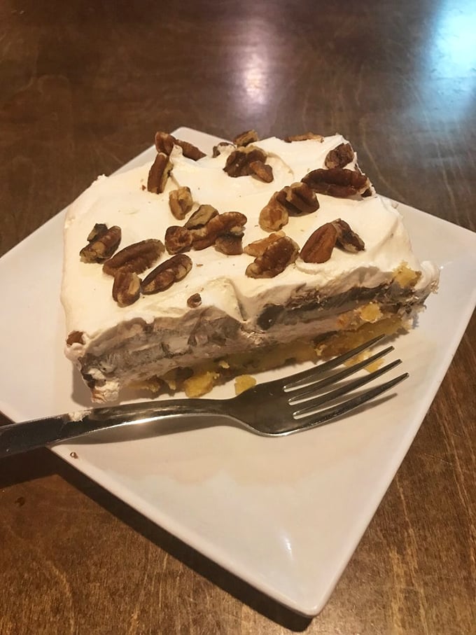 Mississippi mud pie that's worth every calorie&mdash;creamy, decadent layers topped with pecans that add the perfect textural contrast.