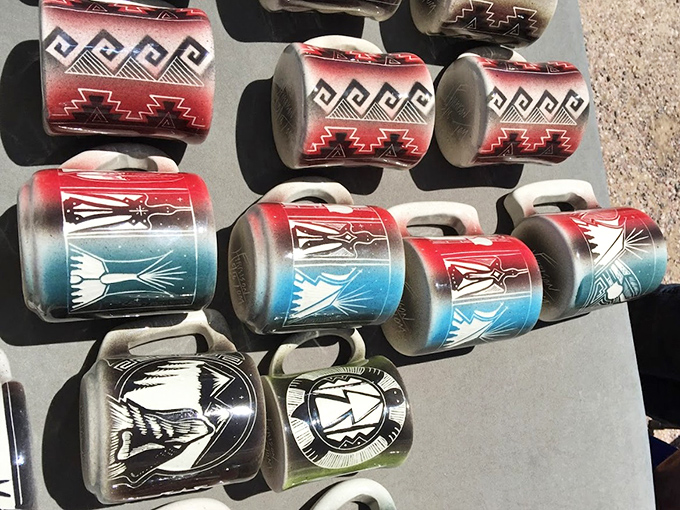 Ceramic storytellers! Each mug captures Southwestern iconography in a perfect fusion of function and art&mdash;morning coffee never looked so culturally rich.