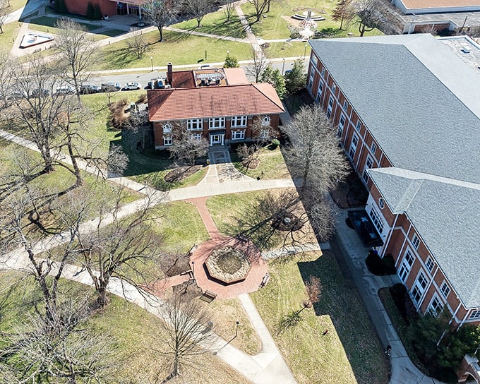 This stately brick building on Centre College's campus houses minds that will shape tomorrow, surrounded by grounds that would make any landscaper jealous.