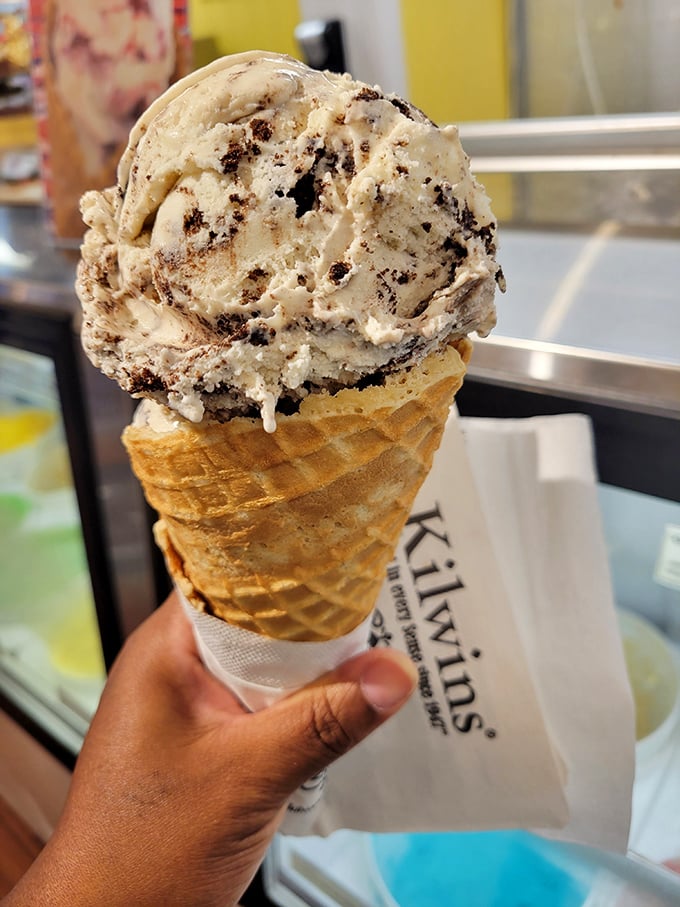 This cookies and cream masterpiece isn't just ice cream &ndash; it's what clouds must taste like in dessert heaven.