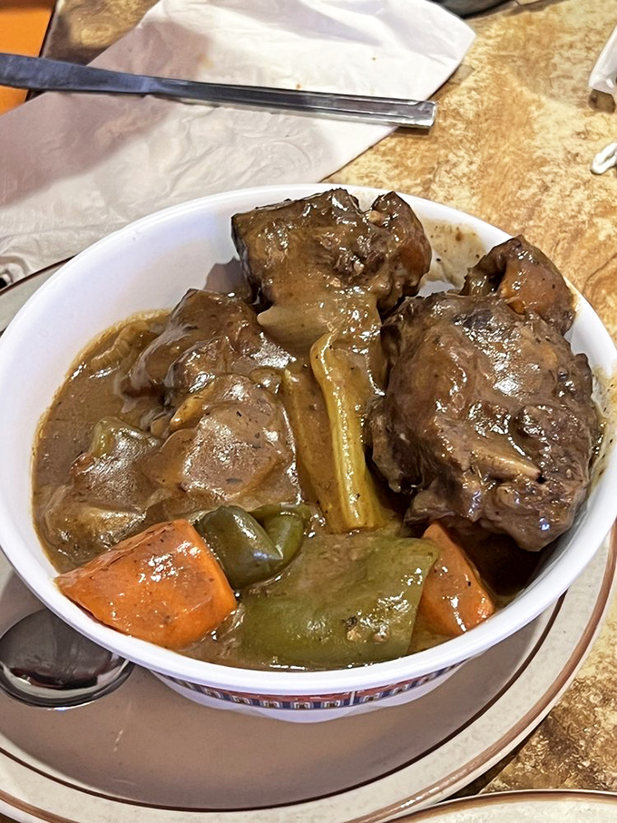 Oxtail stew that simmers with such patience and wisdom, it could probably solve your life problems while filling your belly.