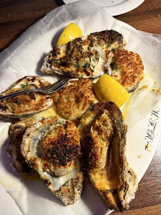 These oysters aren't just served—they're presented like jewelry, each one a briny little gift from the sea.