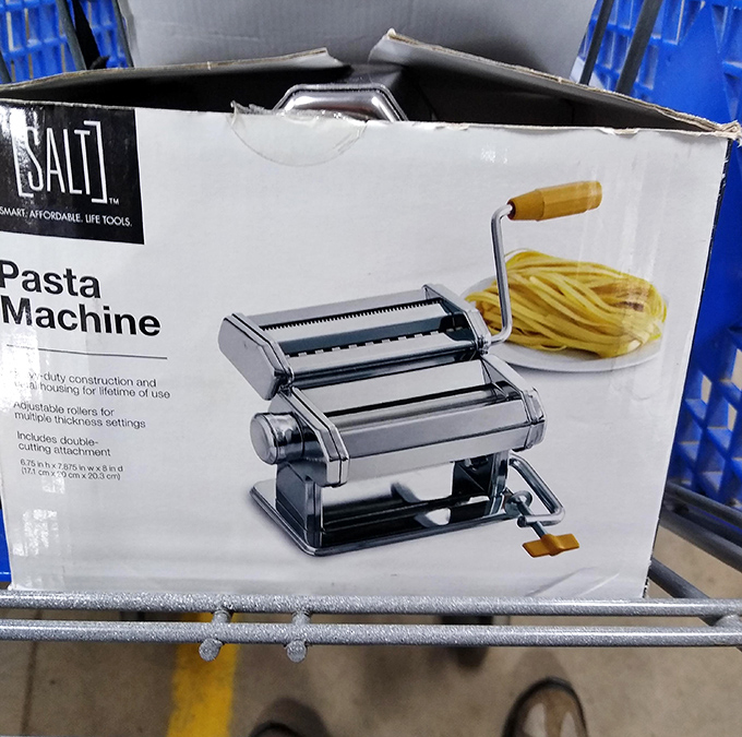Brand new pasta machine, barely touched by human hands. Someone's abandoned Italian cooking dreams become your homemade fettuccine future.
