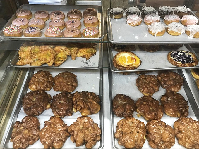 The bakery case&mdash;where willpower goes to die and happiness begins. These pastries aren't just baked, they're crafted with affection.