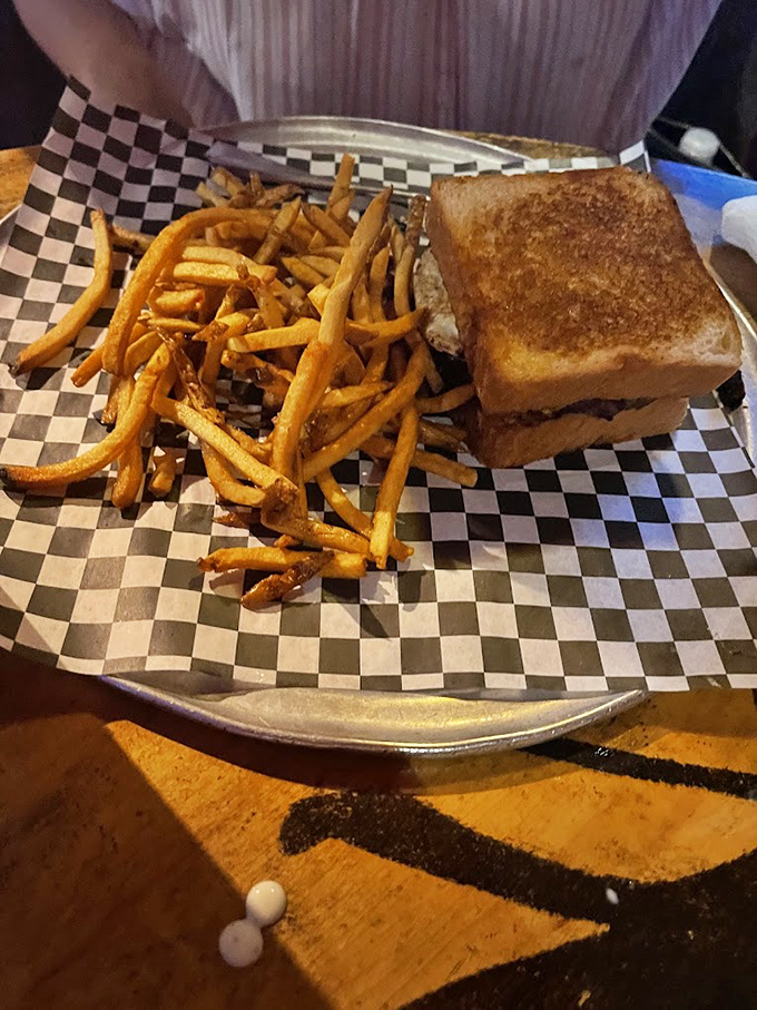 The grilled cheese on Texas toast &ndash; childhood comfort food that's grown up but hasn't forgotten where it came from.