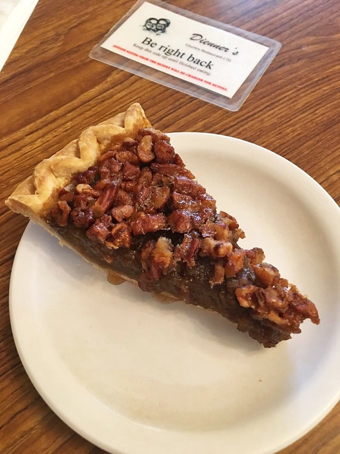Pecan pie that strikes the perfect balance between gooey and crunchy. The kind that makes you consider ordering a second slice before finishing the first.