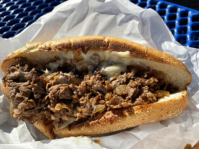 Their cheesesteak doesn't need Philly's approval&mdash;tender beef and melted cheese create a sandwich worth crossing state lines for.