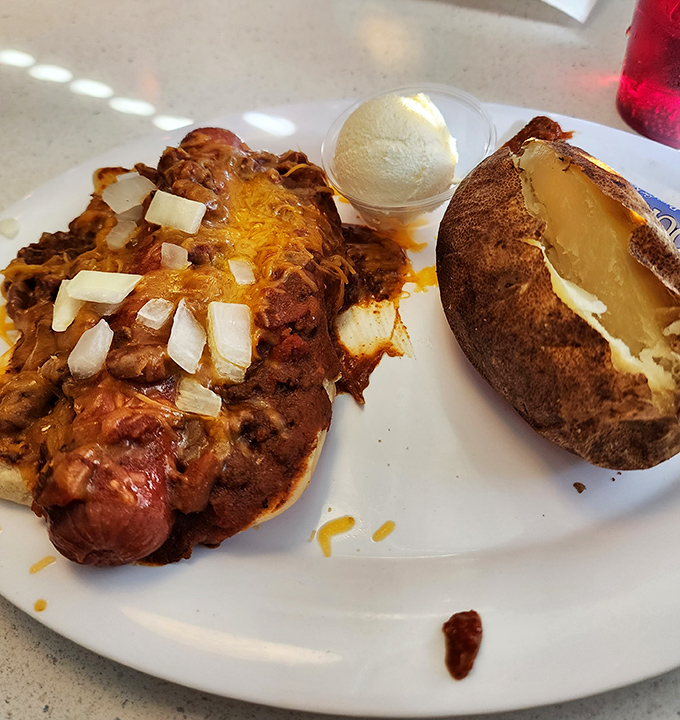 This Philly cheesesteak and loaded baked potato combo isn't just lunch&mdash;it's the reason elastic waistbands were invented.