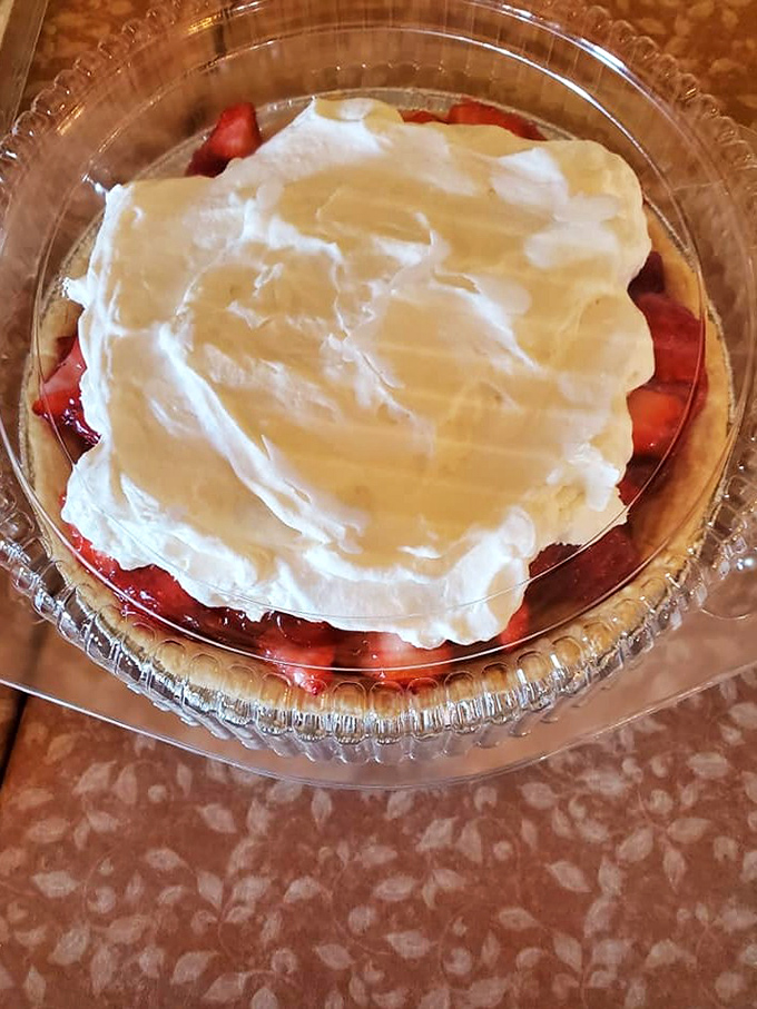Strawberry pie with a cloud of whipped cream so perfect it should have its own Instagram account. Dessert as art form. 