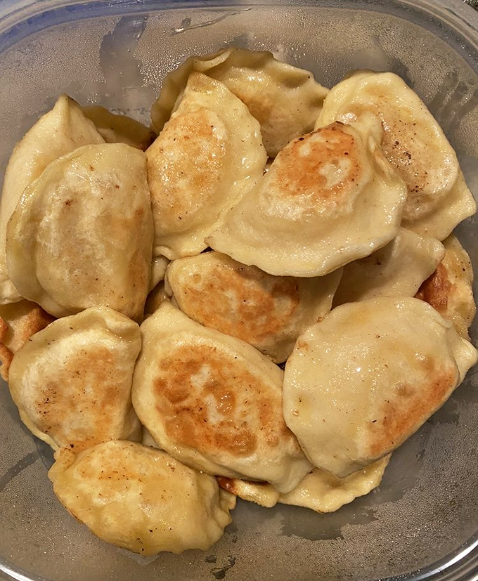 Golden-brown pockets of joy that make you question why you ever ate anything else. These pan-fried pierogies are what dreams are made of.