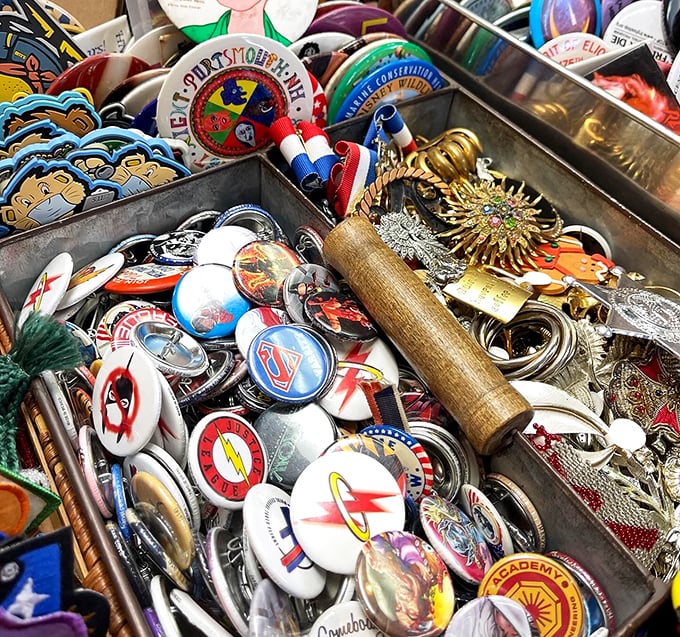 Button, button, who's got the button? Everyone, apparently. This treasure trove of pins spans decades of pop culture and political history.