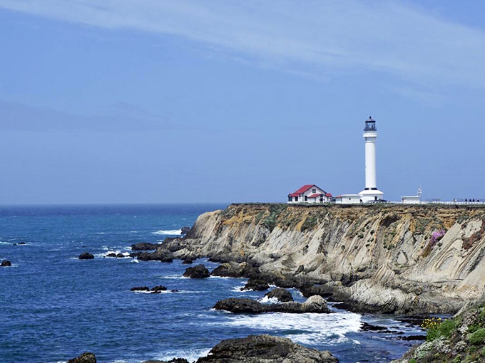 Point Arena Lighthouse commands the headlands with the quiet confidence of someone who's been guiding ships safely home since 1870.