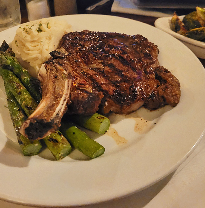 This porcini-rubbed ribeye with asparagus isn't just dinner; it's what other steaks dream of becoming when they grow up.