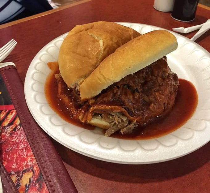 When a sandwich requires this much napkin commitment, you know you're in for something special. Shoulder sandwich perfection!