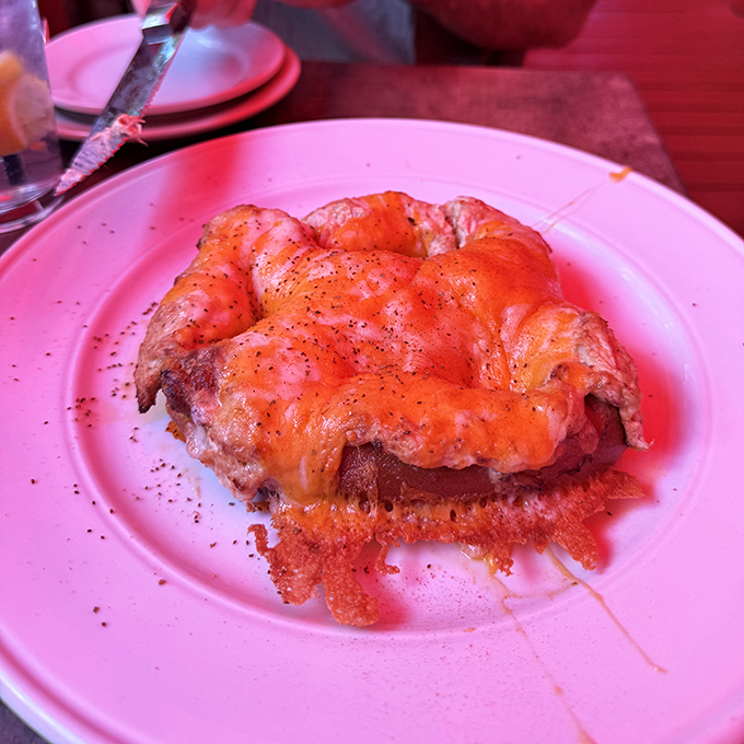 That's not just melted cheese on a pretzel&mdash;it's a crab dip masterpiece that makes ordinary bar food look like it needs to try harder.