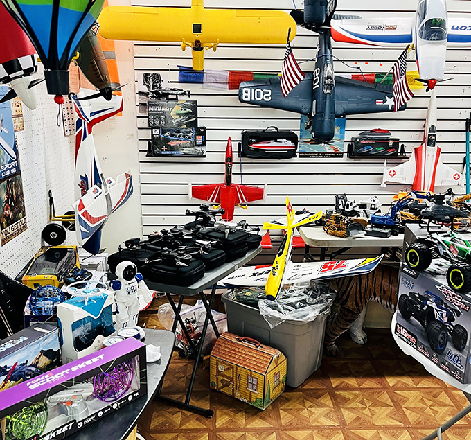 This miniature aviation museum would make any hobbyist's heart soar. From model helicopters to remote-controlled planes, the sky's the limit. 