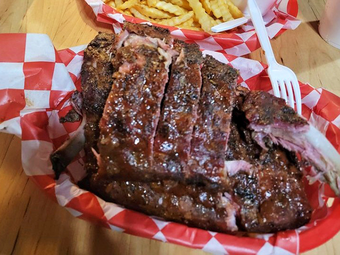 These ribs don't just fall off the bone&mdash;they practically leap onto your plate with a bark so perfect it deserves its own Instagram account.