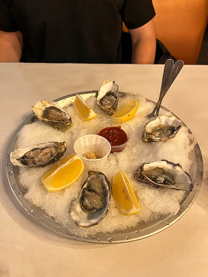 Fresh oysters on ice&mdash;nature's perfect appetizer. Like kissing the ocean, but with cocktail sauce and without the salt water up your nose.