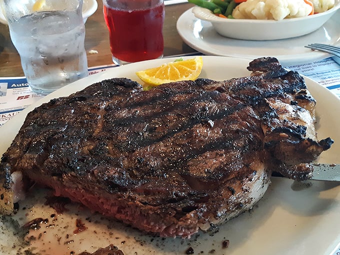 This isn't just a steak; it's a celebration of Kansas cattle country, seared to perfection and ready for its close-up.