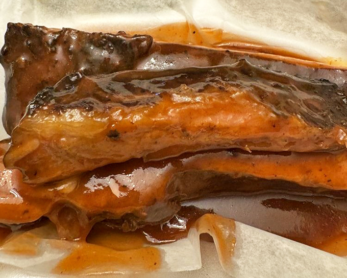 When barbecue sauce drips down your arm, you know you're doing something right. These ribs don't just fall off the bone&mdash;they leap.