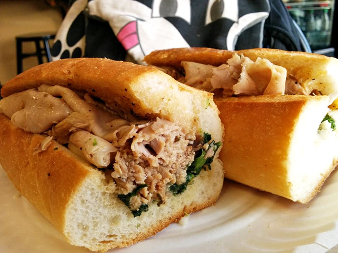 The roast pork sandwich &ndash; Delaware's answer to Philadelphia's claim to sandwich fame. Tender meat and greens create a perfect balance.