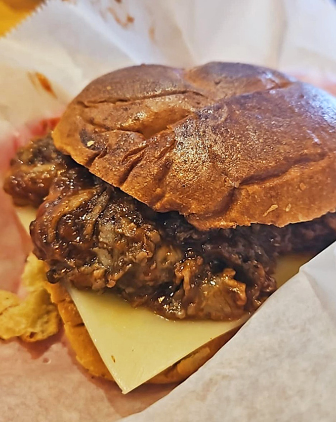 This isn't just a sandwich—it's a brisket masterpiece on a bun, where beef and cheese have found their higher purpose.