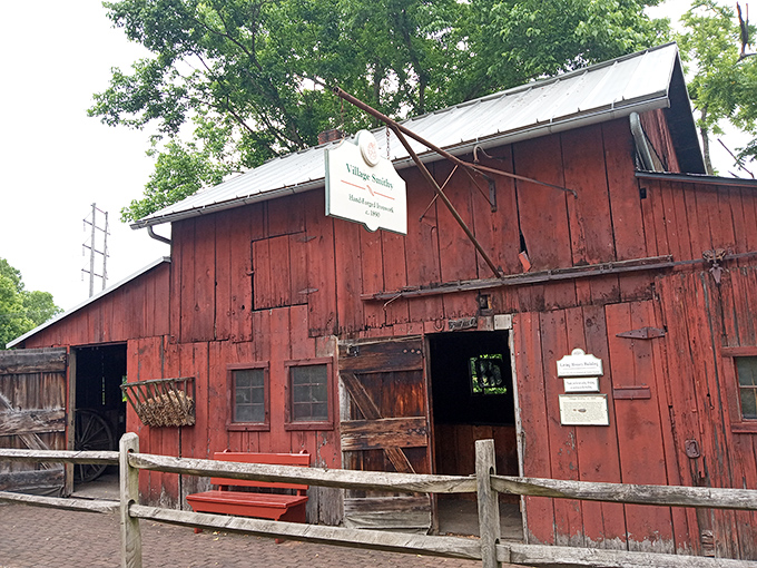 This weathered red barn in Roscoe Village isn't just old&mdash;it's authentically vintage, the kind Instagram filters desperately try to replicate.