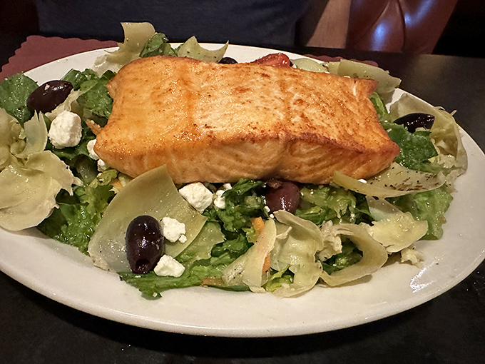 When a salmon salad looks this good, you realize "eating healthy" and "eating happy" aren't mutually exclusive concepts after all.