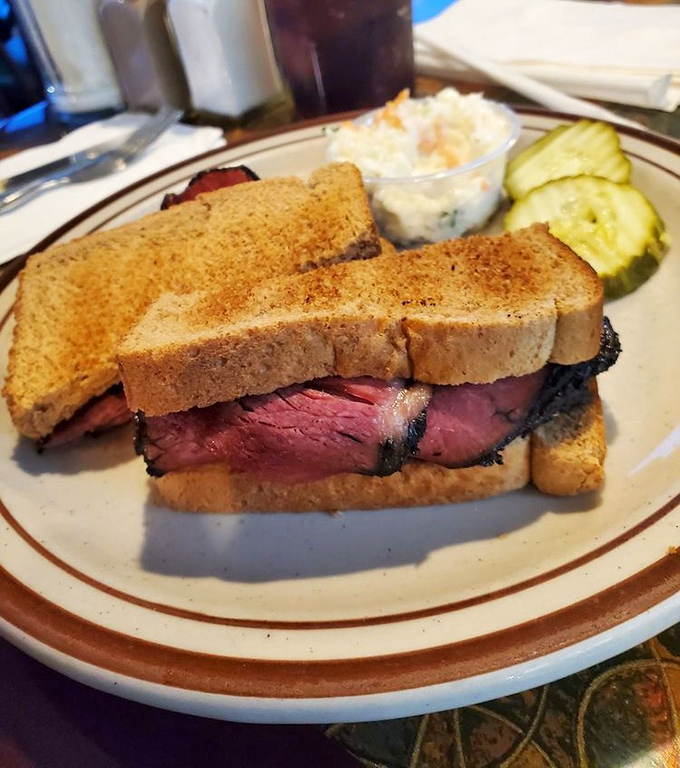 When your sandwich needs structural support from a pickle, you know you're in for a treat.