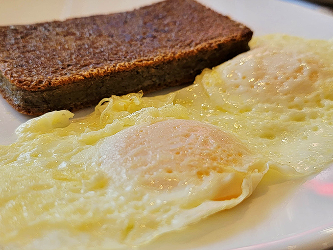 Scrapple and eggs: Delaware's breakfast of champions. One bite and you'll understand why locals defend this regional delicacy so passionately.