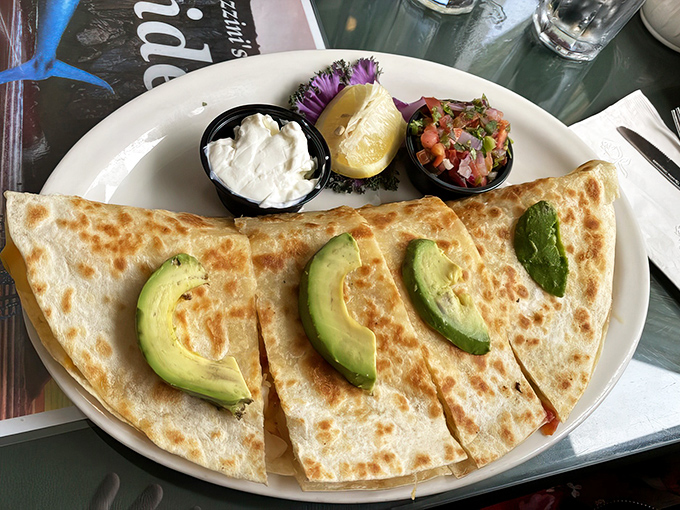 Quesadillas get the coastal treatment with fresh seafood and avocado. It's what happens when Mexican classics take a delicious detour through the Pacific.