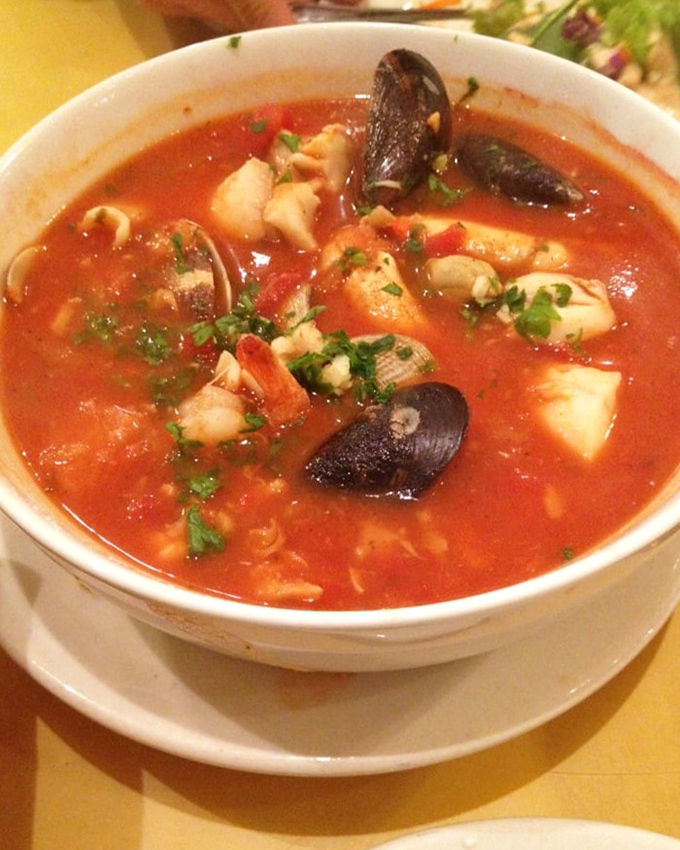 The legendary cioppino&mdash;a tomato-based United Nations of seafood. Each spoonful tells a different delicious story of the sea.