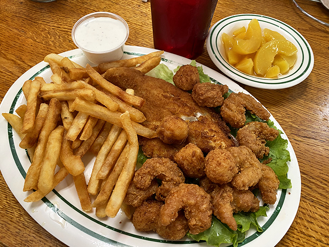 The seafood platter that answers the eternal question: "Why choose one fried delight when you can have an entire ocean's worth?"