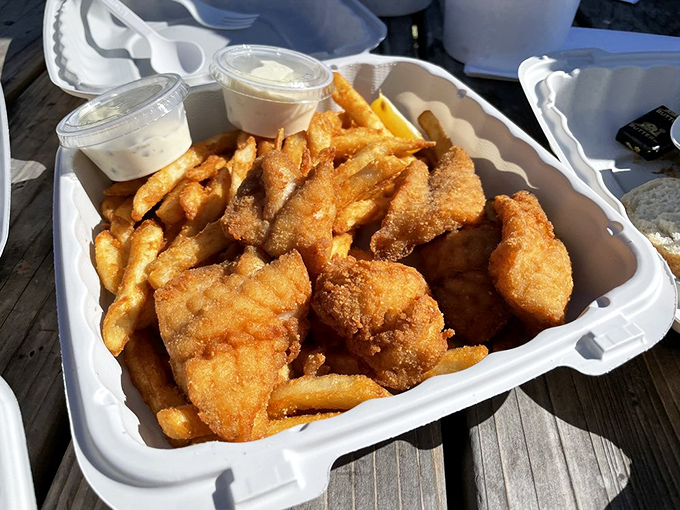 Golden-fried fish and chips that crackle with each bite&mdash;the kind of comfort food that makes you want to hug the chef.